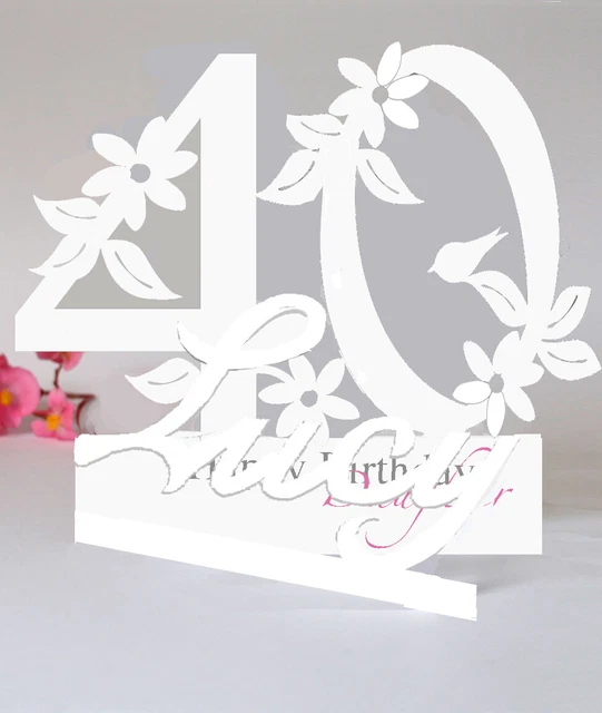 PERSONALISED 3D PAPERCUT 40th Birthday Card for a Daughter,Sister ...