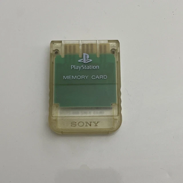 SONY PLAYSTATION PS1 Memory Card Transparent Clear SCPH-1020 Genuine ...