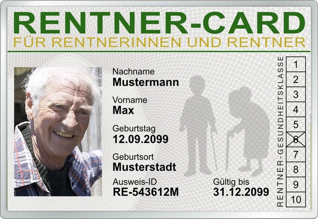 RENTNER-CARD, RUHESTAND, SCHERZARTIKEL, Personalisiert, Lustig, Gag ...
