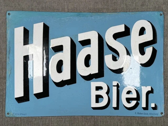 EMAILSCHILD HAASE BIER Emaille Schild Brauerei Berlin Breslau EUR 789 ...