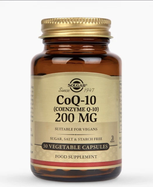 SOLGAR COQ-10 (COENZYME Q-10) 200 mg Vegetable Capsules - Pack of 30 £ ...