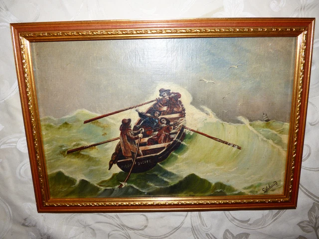 ANCIEN TABLEAU PEINTURE Huile Sur Toile HST Marine Pêcheur Dieppe XIX ... ANCIEN TABLEAU PEINTURE Huile Sur Toile HST Marine Pêcheur Dieppe XIX ...