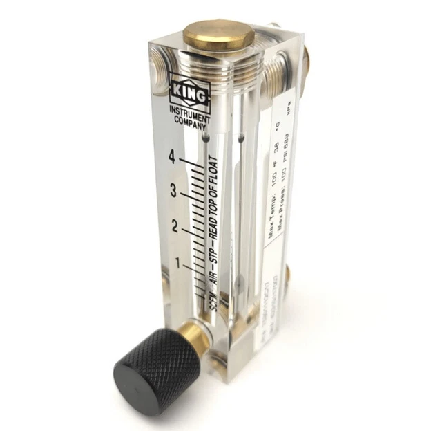 NEW KING INSTRUMENT Company 75302115C06 Acrylic Tube Flowmeter 0.2-2 ...
