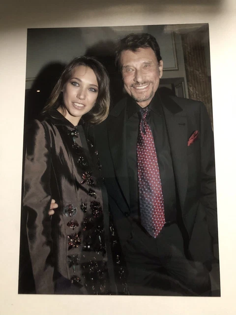 RARE PHOTO ORIGINALE Johnny Hallyday avec Laura prise le 2 février 2005 ...