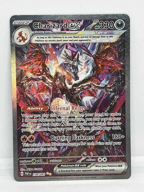 POKEMON PALDEAN FATES 234/091 Charizard Ex Special Illustration Rare ...