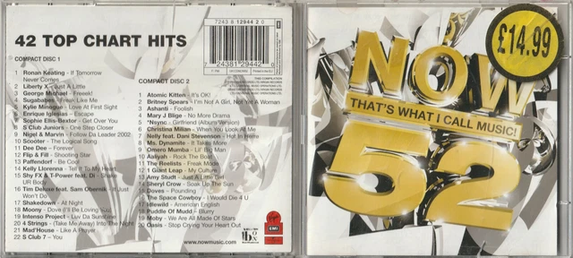 NOW THAT'S WHAT I CALL MUSIC 52 - 2002 UK TWIN CD Album *FREE UK ...