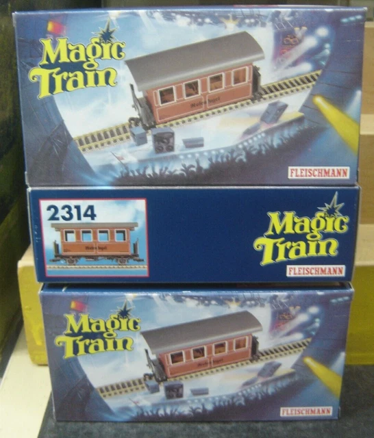 FLEISCHMANN MAGIC TRAIN 0e 2314 3 Personenwagen braun im Set "Neu"(AND ...