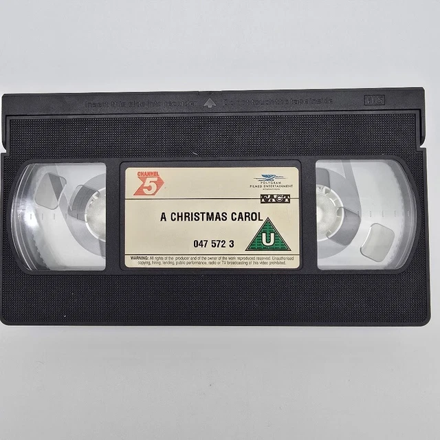 A CHRISTMAS CAROL Animated Movie Uk Channel 5 VHS 1997 (missing case) £ ...