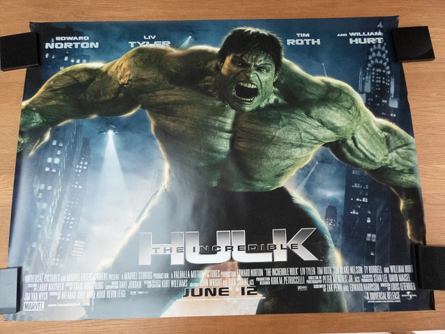 *THE INCREDIBLE HULK. UK Quad cinema poster £20.00 - PicClick UK