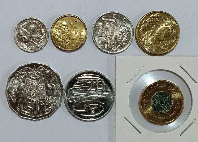 2020 JC EFFIGY 7 Coin EF Set $2 $1 50c 20c 10c 5 Cent Donation Mob of ...