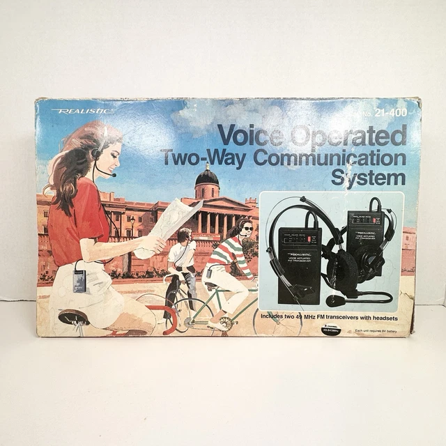 VINTAGE REALISTIC VOICE Operated Two-Way Communication System 49MHz FM ...