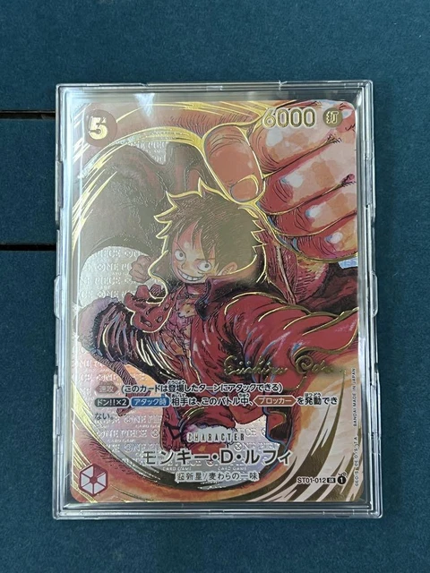 CARTE ONE PIECE Monkey D. Luffy ST01-012 SR Oda Sign Signature NM OP-05 ...
