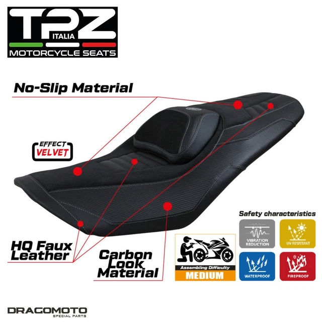YAMAHA T-MAX 560 2022-2025 Seat Upholstery YATM22K-1BL-2 TPZ black $465.59 - PicClick AU