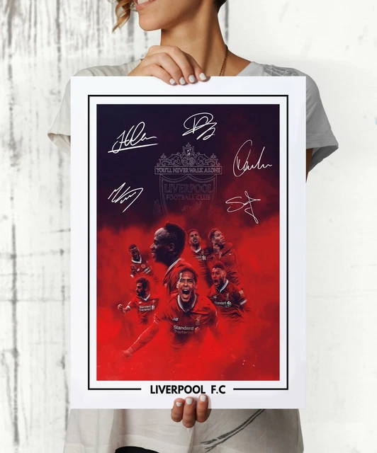 LIVERPOOL FC 2019 Team Autographed Poster Print. A3 A2 A1 Sizes $34.50 ...