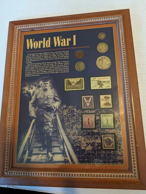 WORLD WAR I Military Stamp & Coin Collection Frame £37.70 - PicClick UK