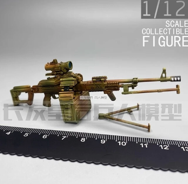 HASUKI SA02 1/12 Scale Machine Gun Model for 6'' Male Soldier Hypaspist ...