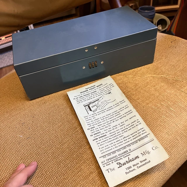 VTG DURHAM SESAMEE Policy Safe Box Changeable code, security lock ...