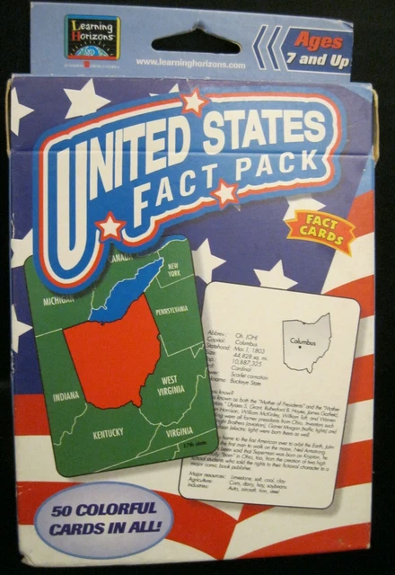 UNITED STATES FACT Pack Fun Way To Learn Facts About Each Of The 50 ...