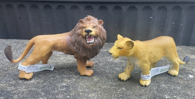 COLLECTA LION LIONESS PRIDE African Jungle Figure Safari Bundle FREE ...