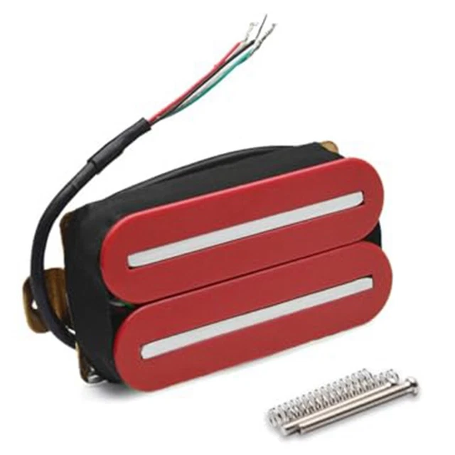 HIGH OUTPUT NECK Pickup Dual Hot Rail Humbucker Pickups Red I1A61695 £ ...