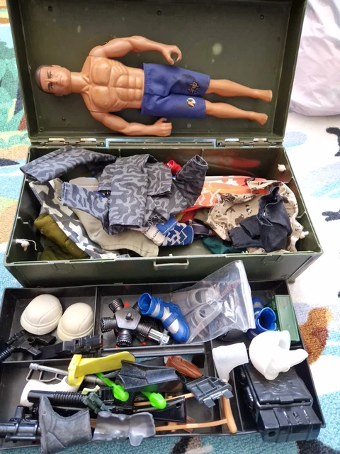 VINTAGE ACTION MAN Lot See Photos Clothes Weapons Box Action Man £31.92 ...