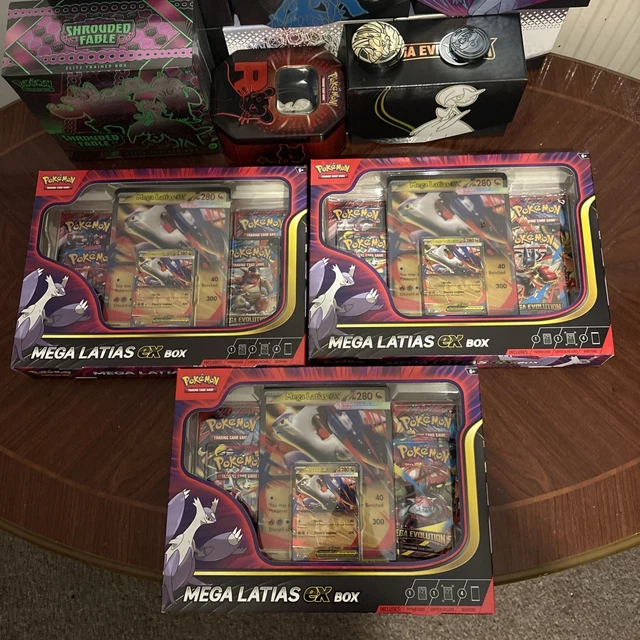 POKEMON TCG MEGA Evolution Mega Latios EX Box Brand New & Sealed - x3 £ ...