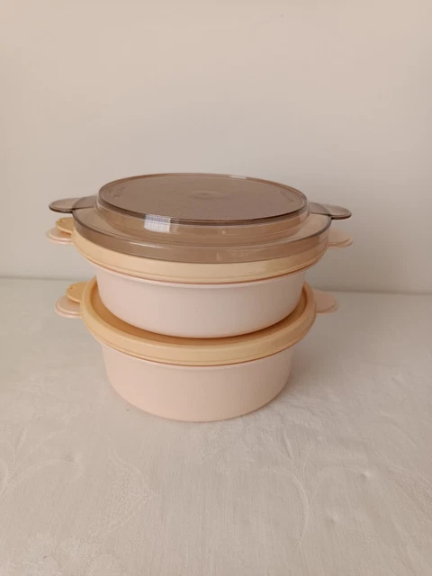 TUPPERWARE TUPPERWAVE 200 Mikrowellen Kasserollen-Set 750 ml/1 L RAR ...