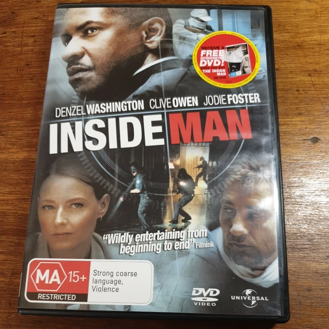 INSIDE MAN DVD R4 FREE POST Denzel Washington, Willem Dafoe Drama $6.97 ...