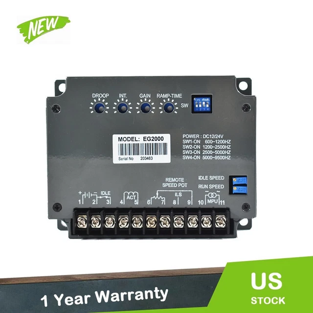 EG2000 UNIVERSAL ELECTRIC Generator Governor Engine Speed Controller ...