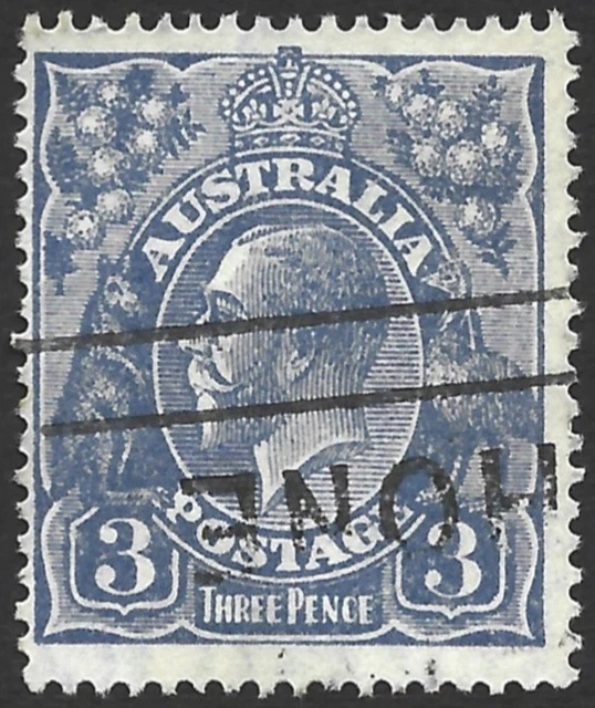 AUSTRALIA, 1924, SG#79, 3d Dull Ultramarine, KGV, Used #F14134 £0.99 ...