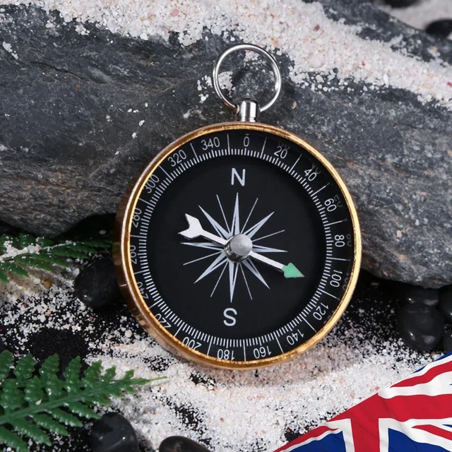 MINI DIRECTION POINTING Guide Practical Keychain Emergency Compass Home ...