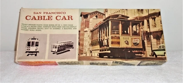 VINTAGE 1967 HAWK San Francisco Cable Car Model Kit # 517-130 - 1/48th ...