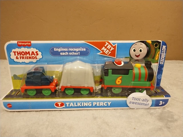FISHER-PRICE THOMAS & Friends Talking Percy Motorized Toy Train Engine ...