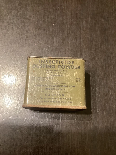 TRÈS RARE US Ww2 Insecticide Dusting Powder Chemical Comp. Original ...