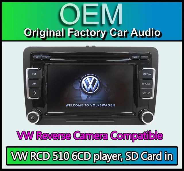 VW RCD 510 avec entrée caméra inverse VW Caddy écran tactile radio ...