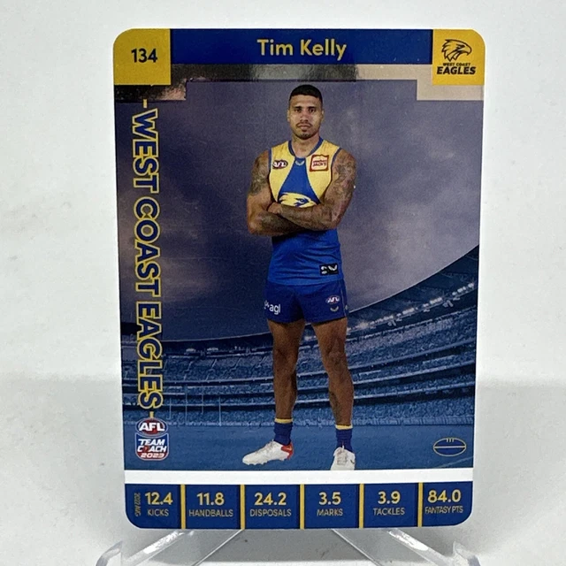 AFL 2023 TEAMCOACH West Coast Eagles - Tim Kelly Silver Card No.134 $1. ...