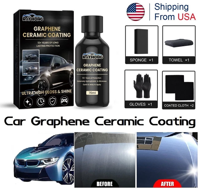CAR GRAPHENE CERAMIC Coating Long Lasting Protection High Gloss & Shine ...