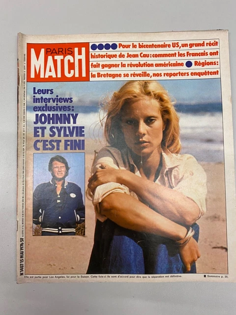 REVUE PARIS MATCH 1976 Johnny Hallyday Sylvie Vartan Pas Vinyle Cd 45 33 Tours EUR 12,00 ...