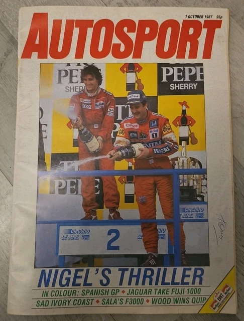 AUTOSPORT MAGAZINE 1 October 1987 featuring Audi road test £6.58 ...