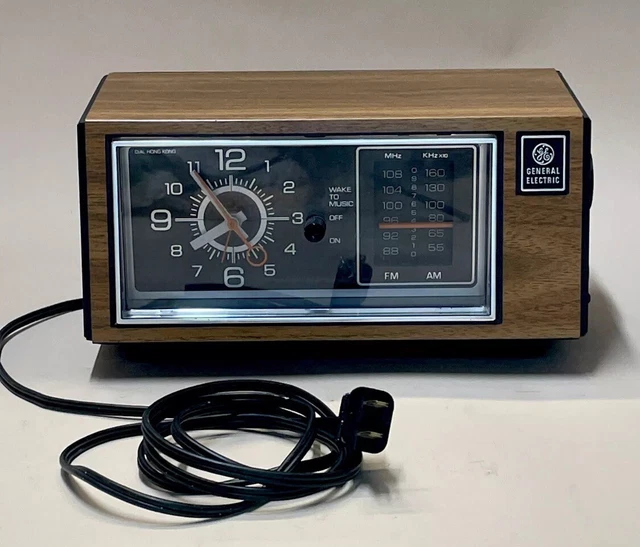 VINTAGE GE GENERAL Electric Clock Radio 7-4553C *Tested Works* £55.67 ...