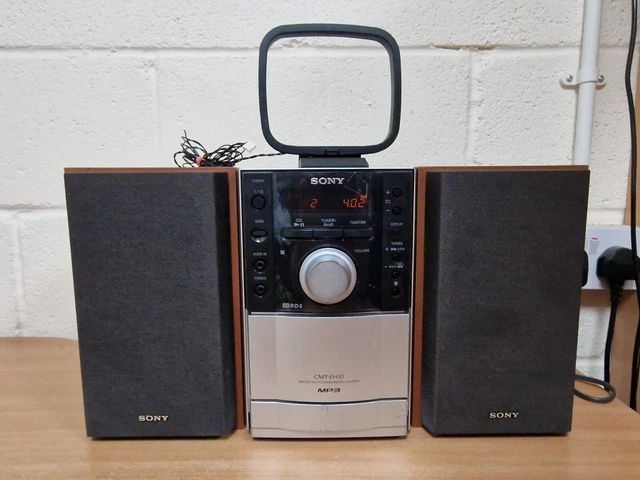 SONY CMT-EH10 MICRO Hi-Fi System Cassette Recorder, CD Player, AM/FM ...