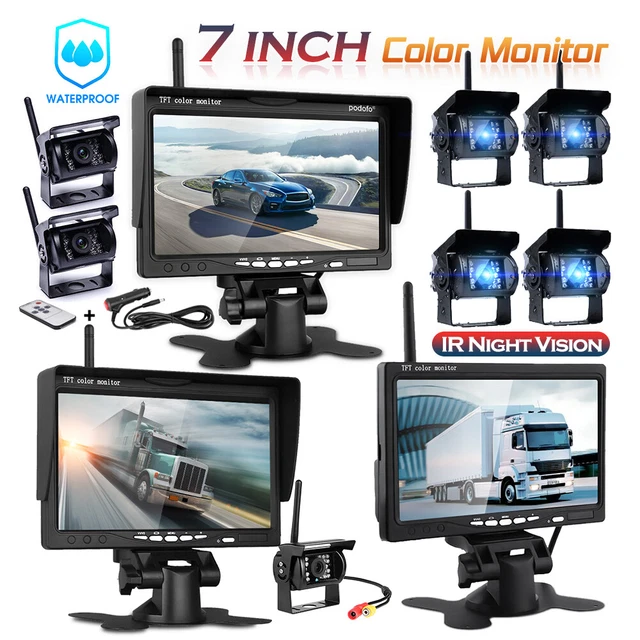 7& WIRELESS BACKUP Rear View Camera Night Vision System Monitor For RV ...