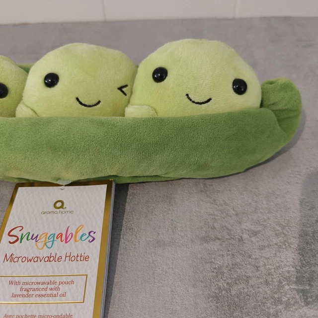 SNUGGABLES MICROWAVABLE HOTTIE (Aroma Home) pea pod Lavender Scented £ ...
