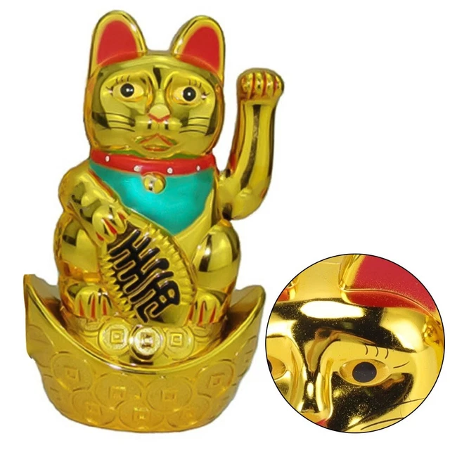 GOLD NUGGET HOLDING Waving Lucky Cat New Store Opening Gift 5 5 inch ...