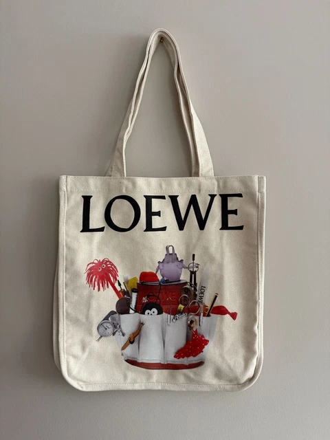 LOEWE CRAFTED WORLD Exhibition Canvas Tote Bag | Authentic Exclusive ...