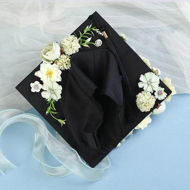 BACHELOR DIY FLOWERS Graduation Cap Master Mortar Board Student ...
