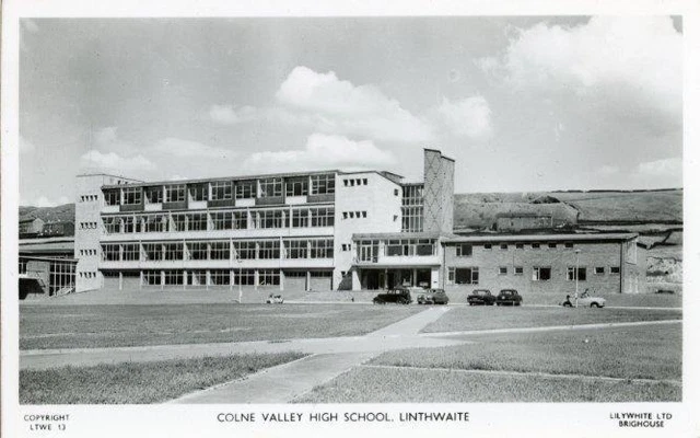 REAL PHOTO POSTCARD Of Colne Valley High School, Linthwaite, West ...