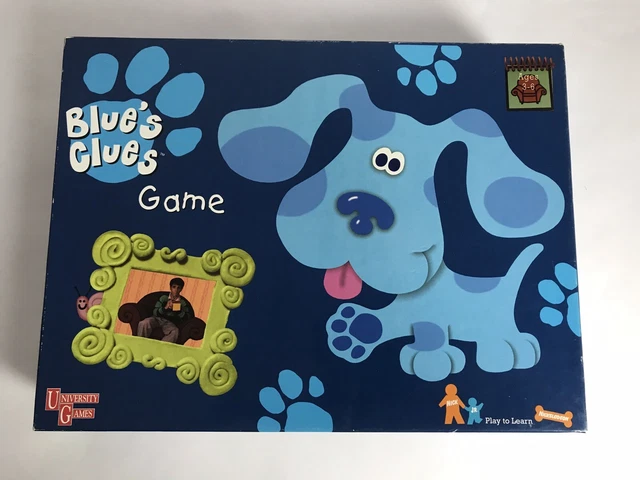 BLUES CLUES BOARD Game 1998 Nick Jr Nickelodeon Handy Dandy Notebook ...