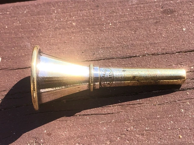 RARE ANCIENNE EMBOUCHURE Trompe De Chasse Millereau Paris #4 EUR 40,00 ...