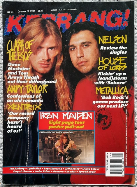 KERRANG MAGAZINE NO 311 October 13 1990 Nelson Metallica Dave Mustaine ...
